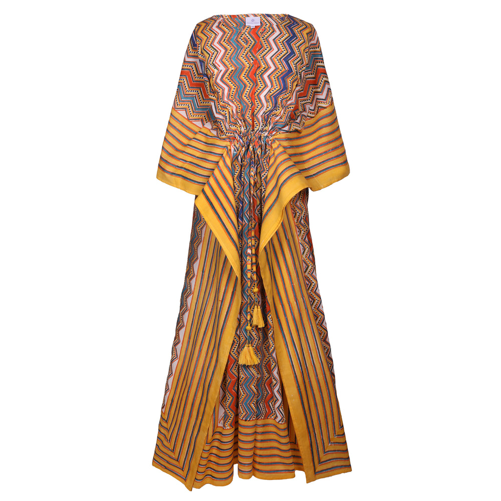 Nizhoni Cotton Maxi Kaftan Dress